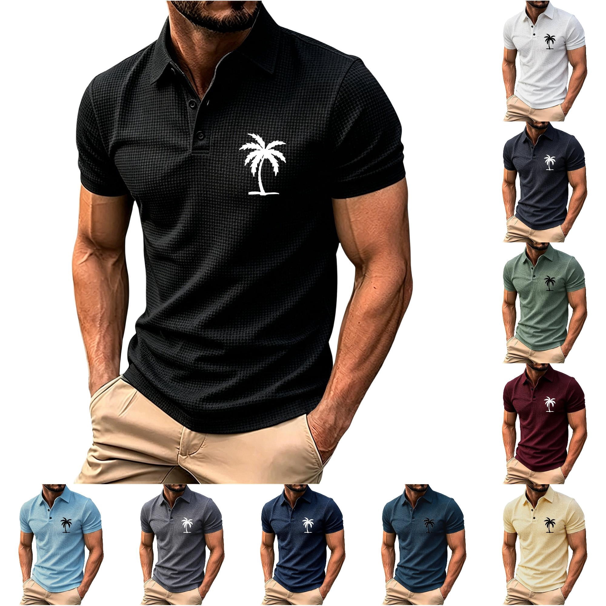 Afdoent Polo Shirts For Men Summer Mesh Silk Short Sleeve Polo Shirt ...