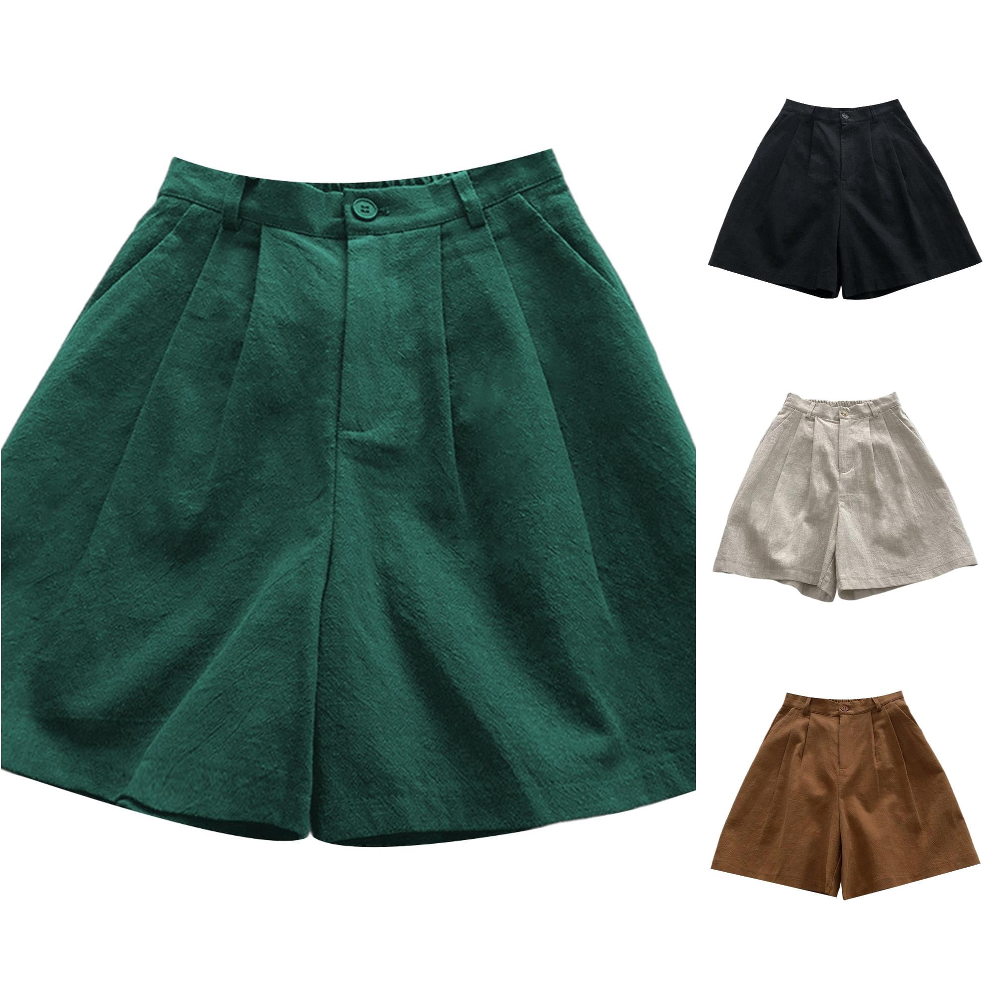 Afdoent Shorts For Women High Waist Summer Casual For Stretchy Soft ...