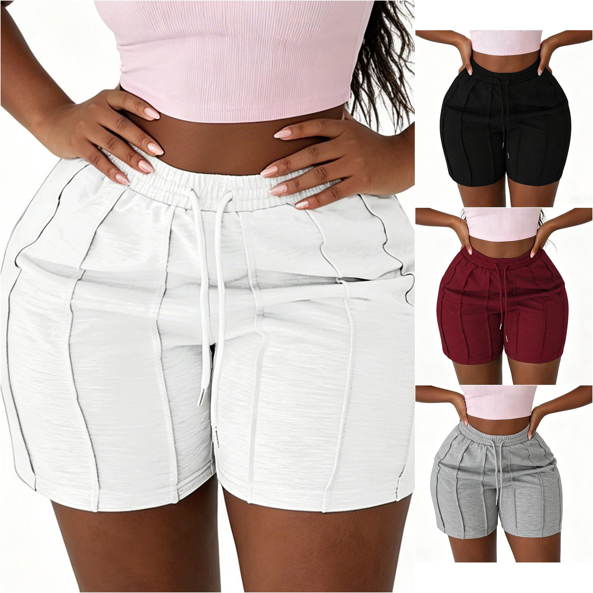 Afdoent Shorts For Women Solid Color Lightweight Shorts For Everyday ...