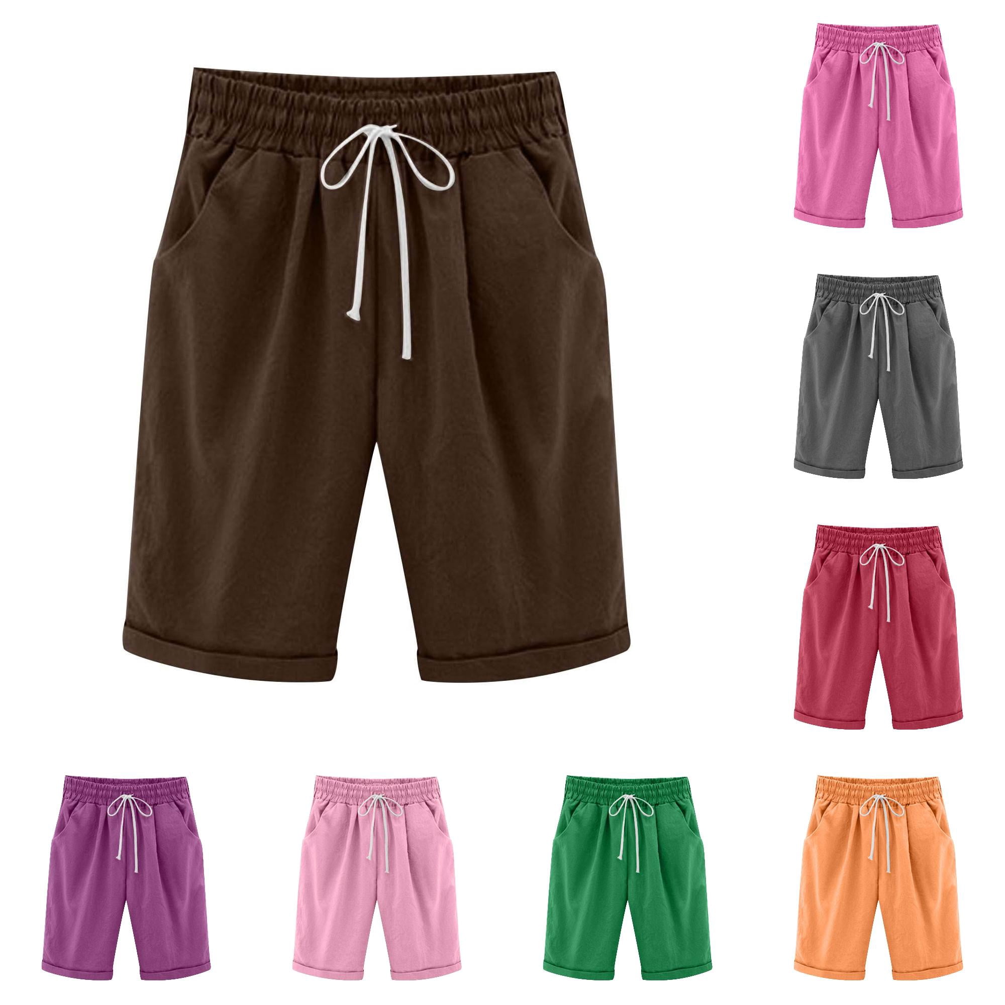 Afdoent Shorts For Women Summer High Waisted Shorts Drawstring Lacing ...