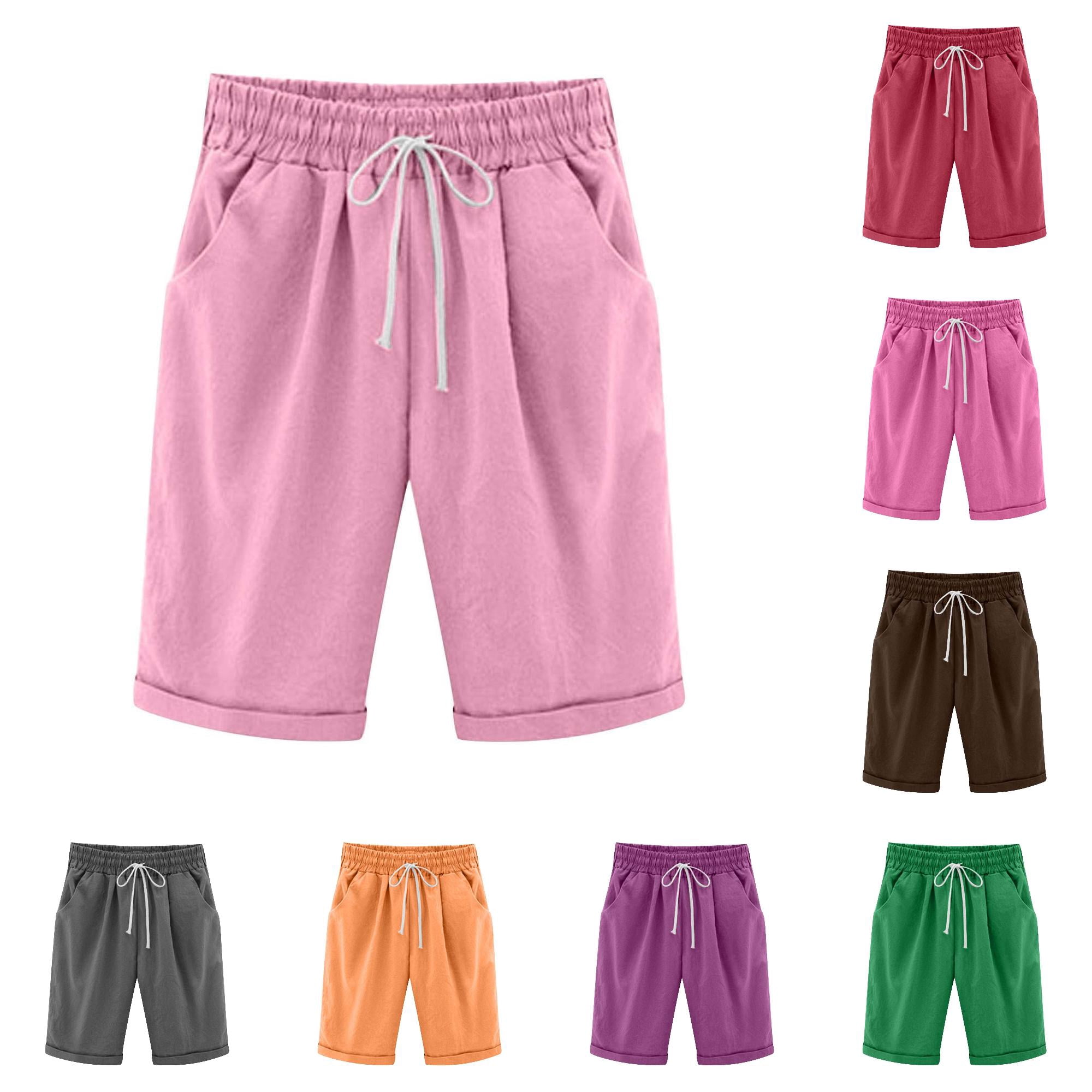 Afdoent Shorts For Women Summer High Waisted Shorts Drawstring Lacing ...