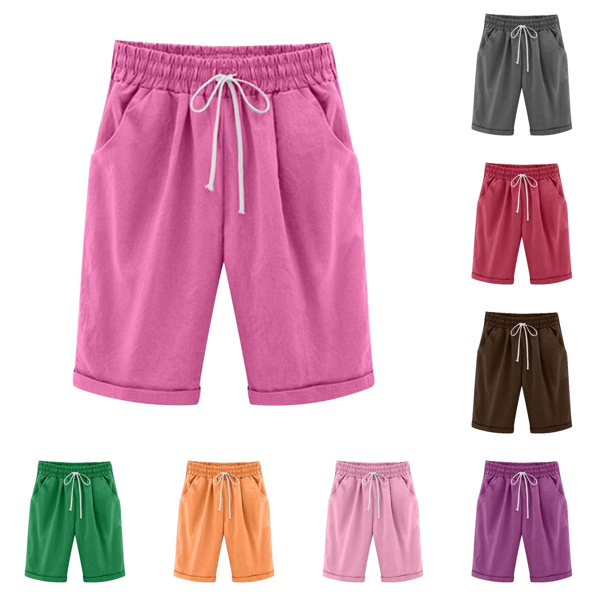 Afdoent Shorts For Women Summer High Waisted Shorts Drawstring Lacing ...