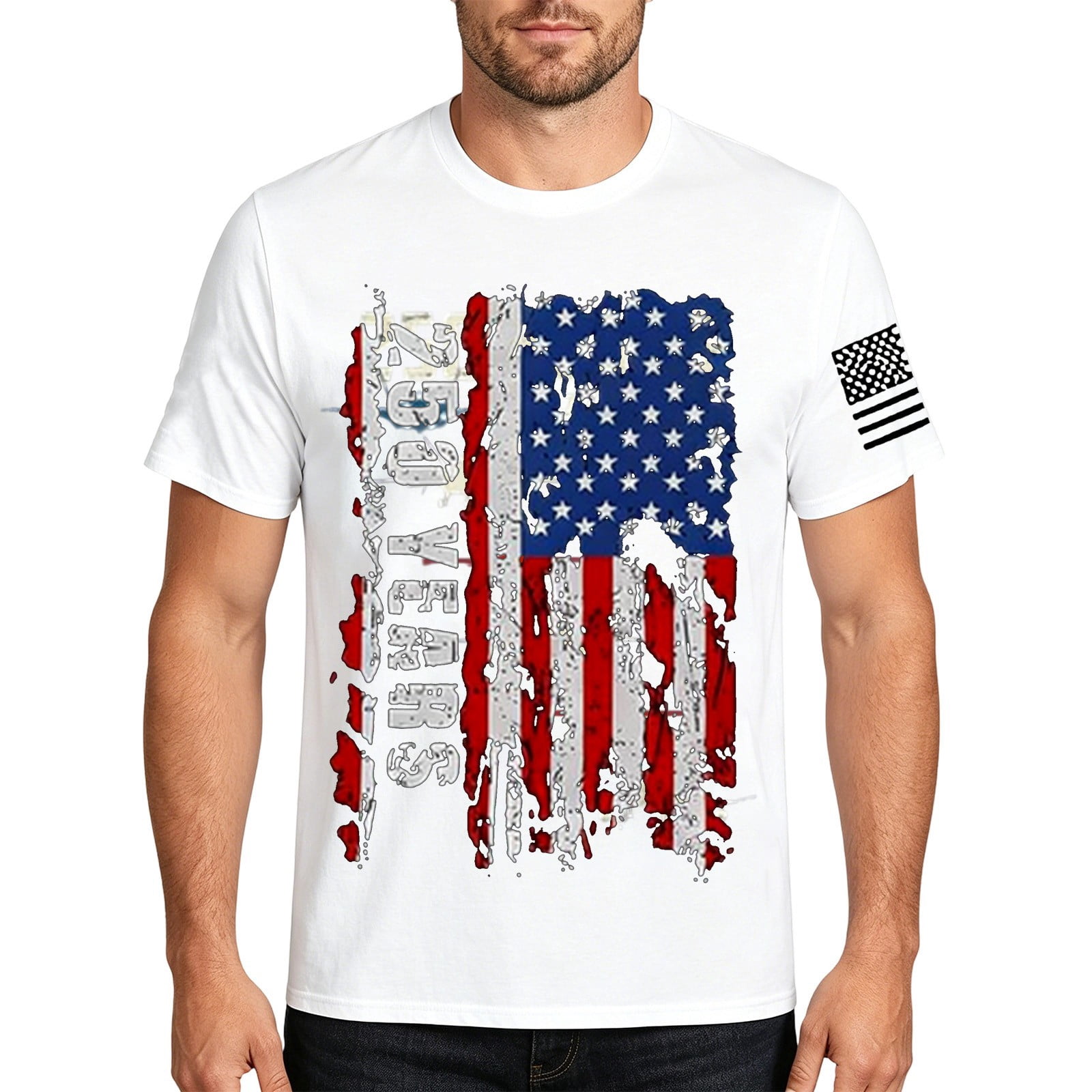 Afdoent T-Shirts For Men 250 Years Independence Day Printed Short ...