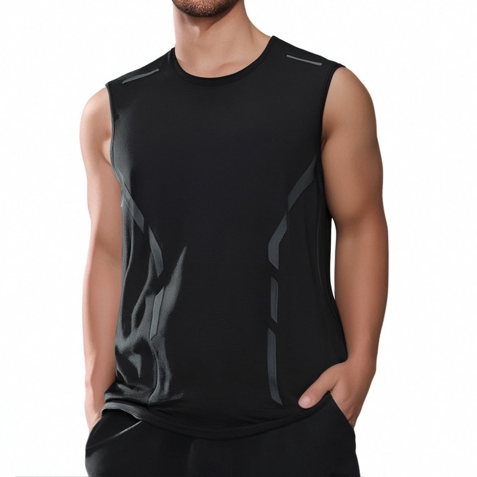 Afdoent Tank Tops Men Ice Silk Sleeveless T Shirt Mesh Athletic ...