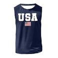 Afdoent Tank Tops Men Independence Day Letter Print Sleeveless T Shirts ...