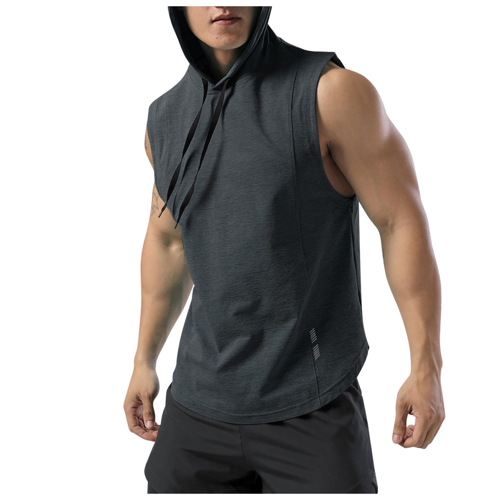 Afdoent Tank Tops Men Summer Hooded Sleeveless T Shirt Men'S Sports And ...