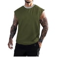 Afdoent Tank Tops Men Summer Knitted Vertical Stripes Fitness Sports ...