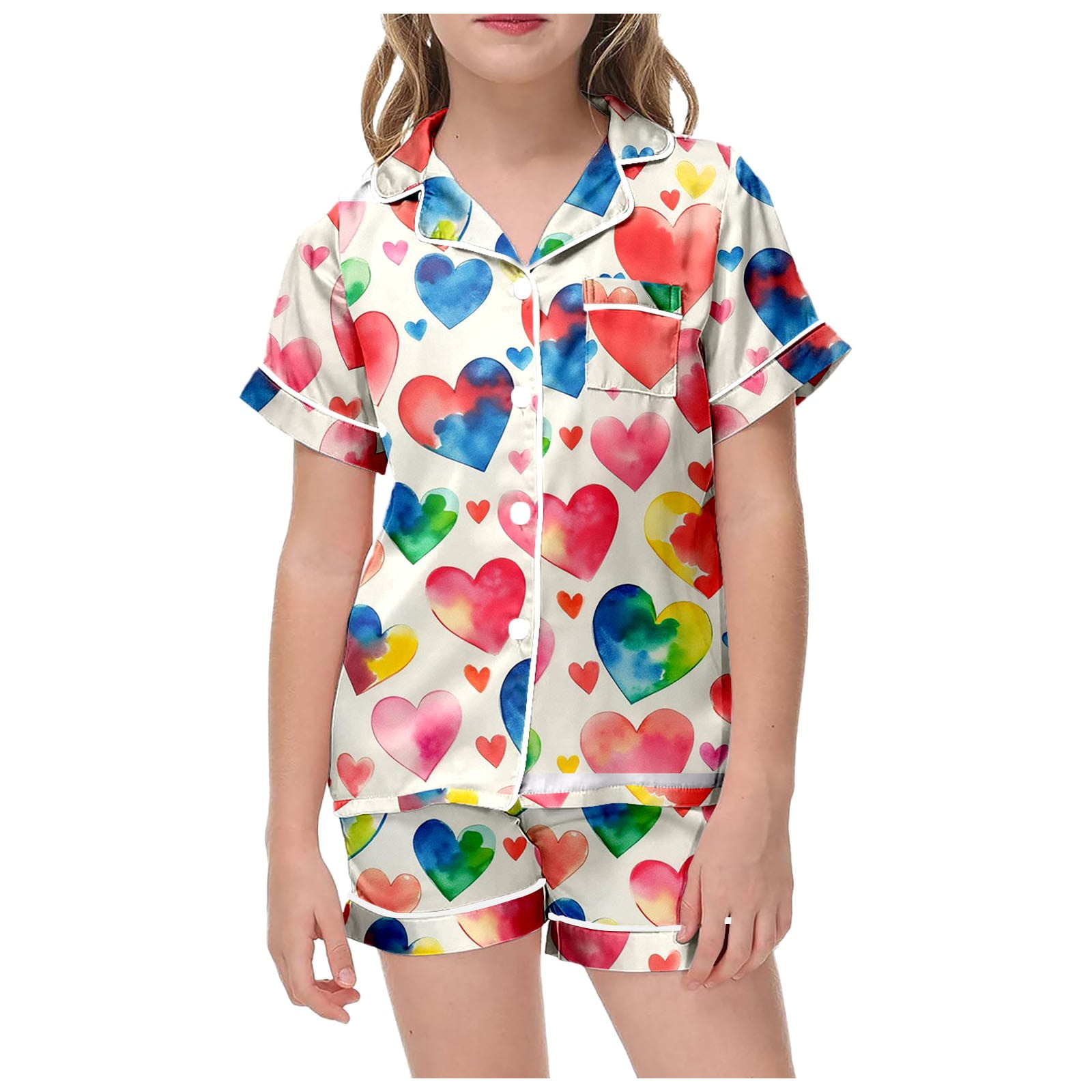 Afdoent Toddler Girl Pajamas Children's Valentine's Day Funny Printed ...