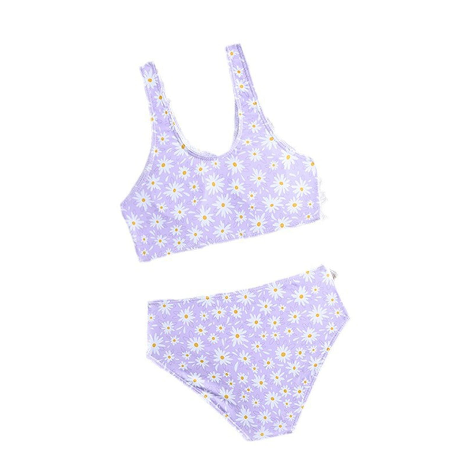 Afdoent Toddler Girls Swimsuits Bikini Girls 2 Piece Bikini Teenager ...