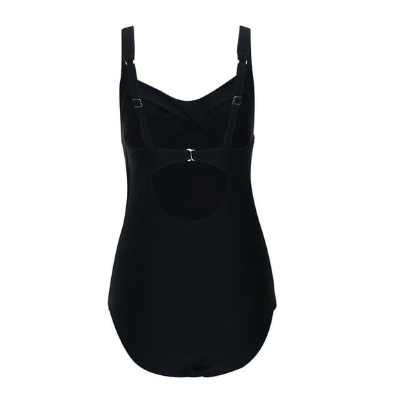 Afdoent Women One Piece Swimsuits Women's Solid Color Tummy Control ...