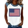 Afdoent Womens Summer Tops Independence Day Casual Sleeveless Tank Top ...