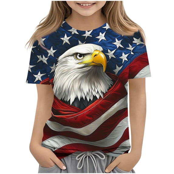 Afelkas 4th of July Clothes for Boys Girls Patriotic Americana Shirts ...