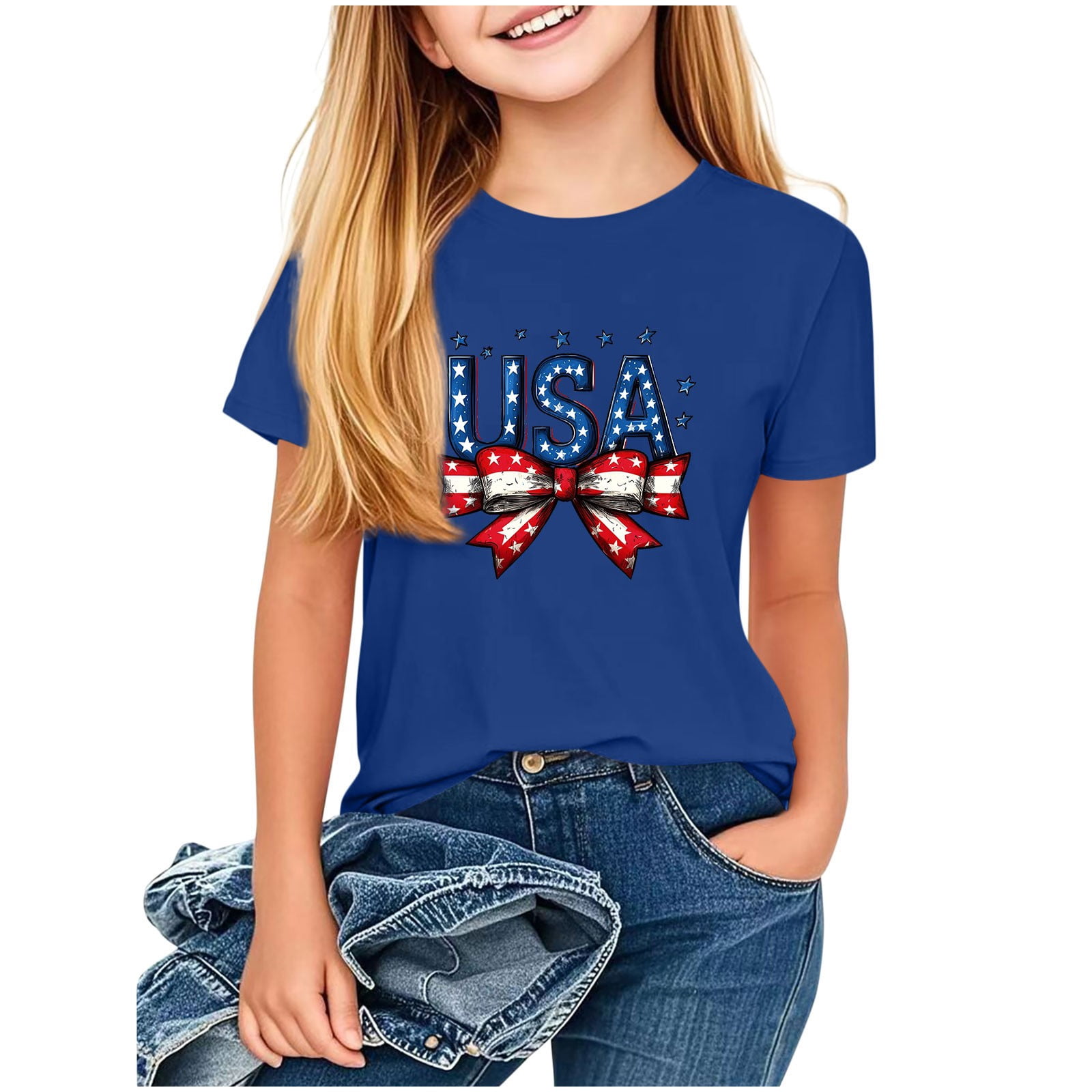 Afelkas 4th of July Clothes for Boys Girls Patriotic Americana Shirts ...