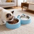 Aff*ordable！Frog Shaped Double Pet Bowls 304 Stainless Steel, 2 in 1 ...