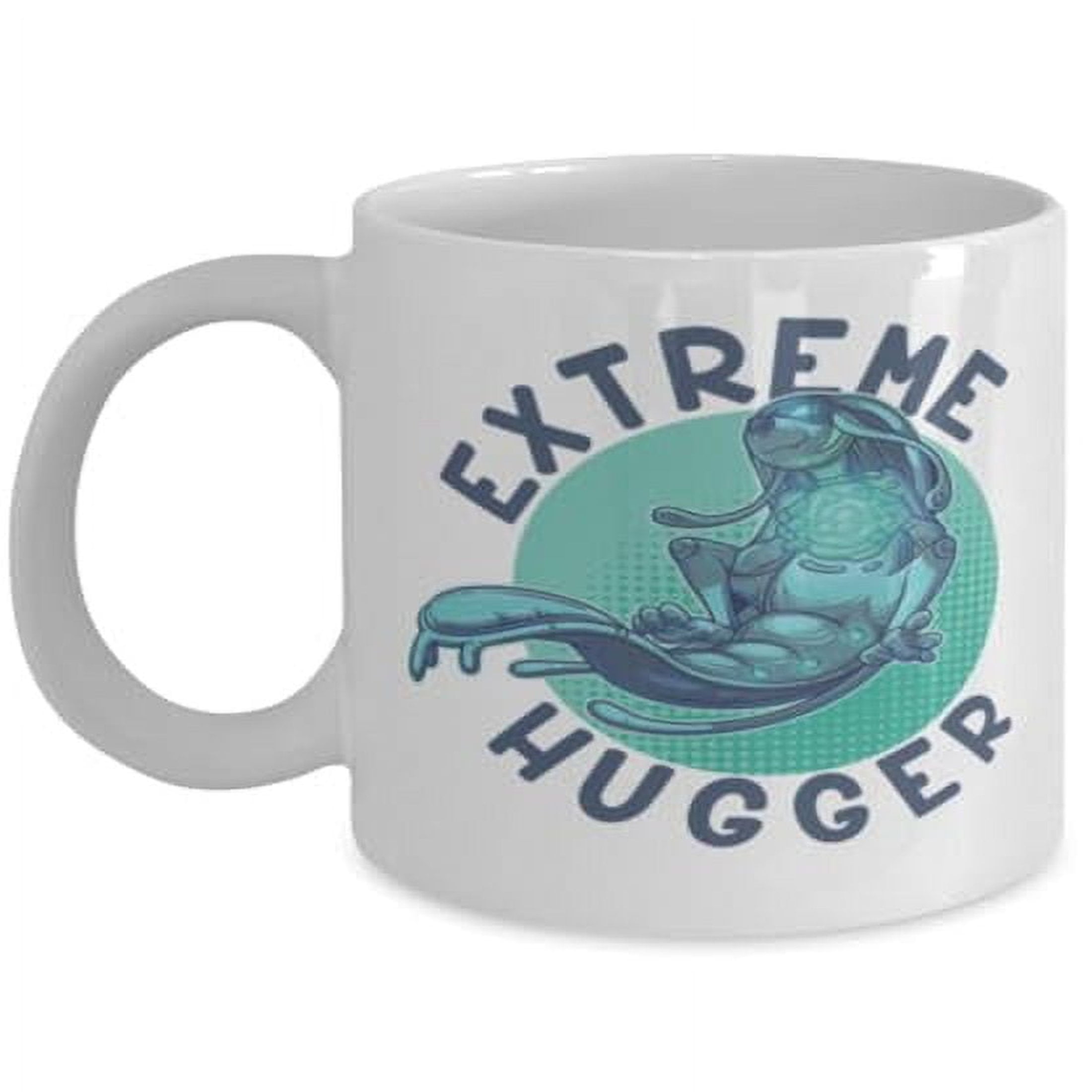 Affection Coffee Mug - Cute Hugging Gift, White Ceramic Cup for Friends ...