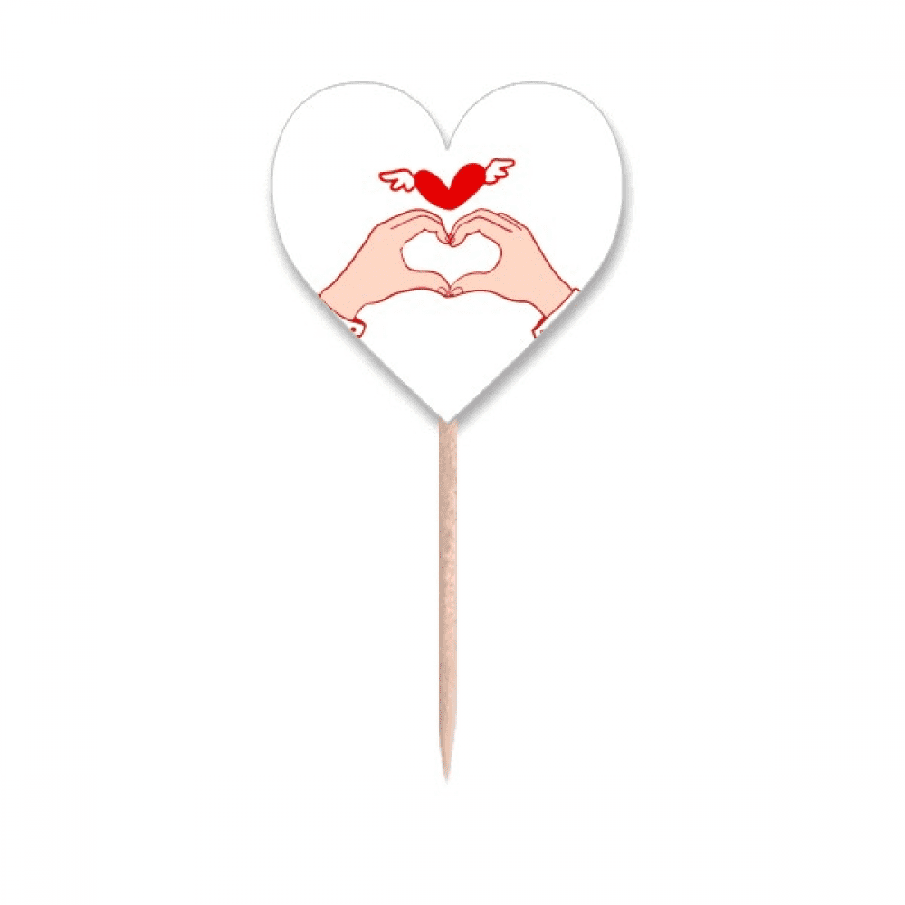 Affection Fraternity Compassion Hand Motion Toothpick Flags Heart Lable ...