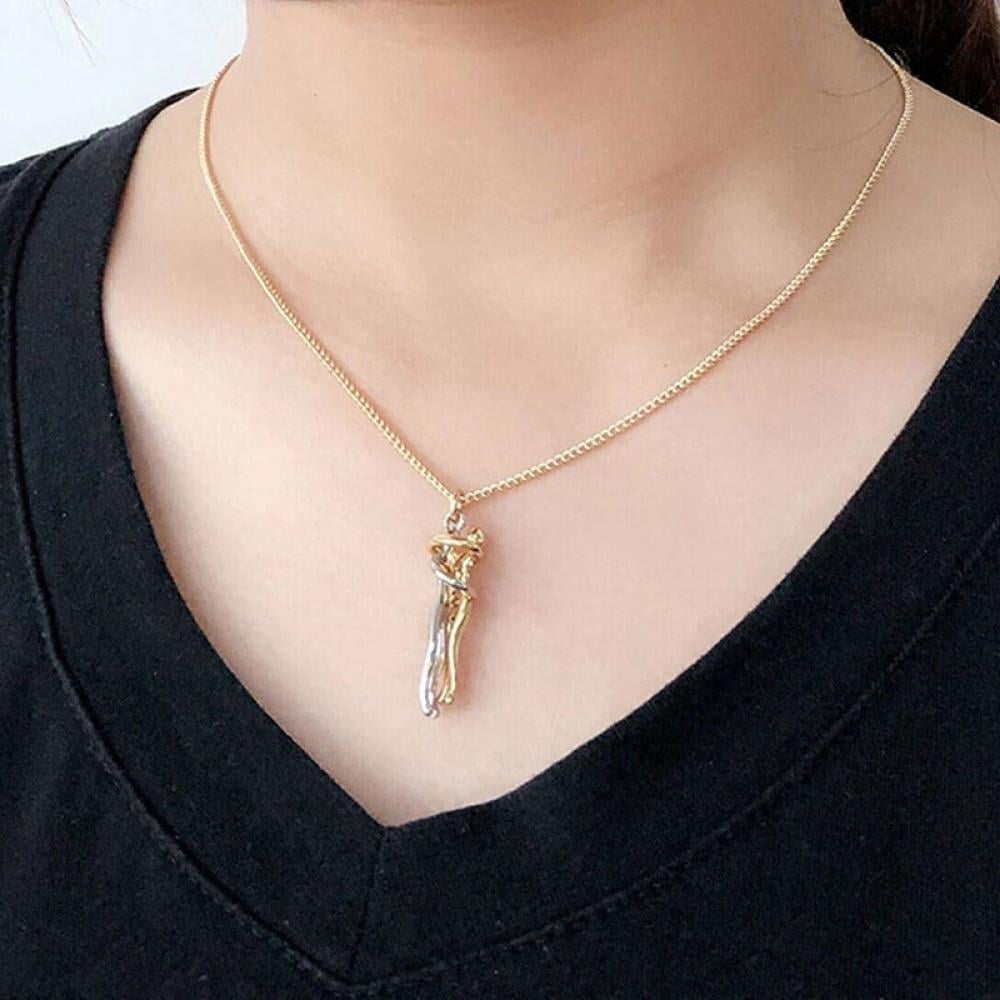 Affectionate Hug Necklace Couples Necklace for Him and Her Valentine's ...