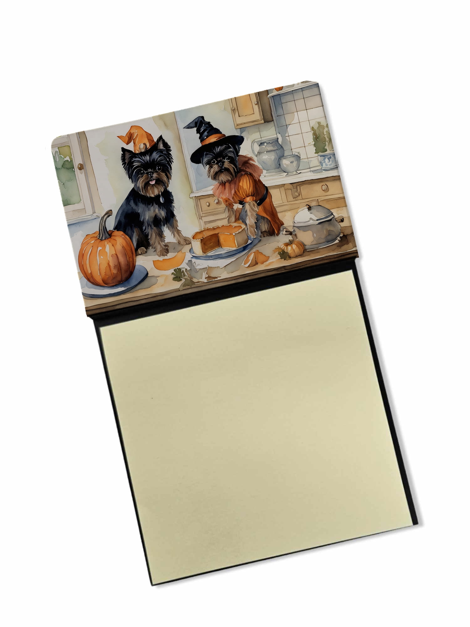 Affenpinscher Fall Kitchen Pumpkins Sticky Note Holder 3.25 in x 5.25 ...