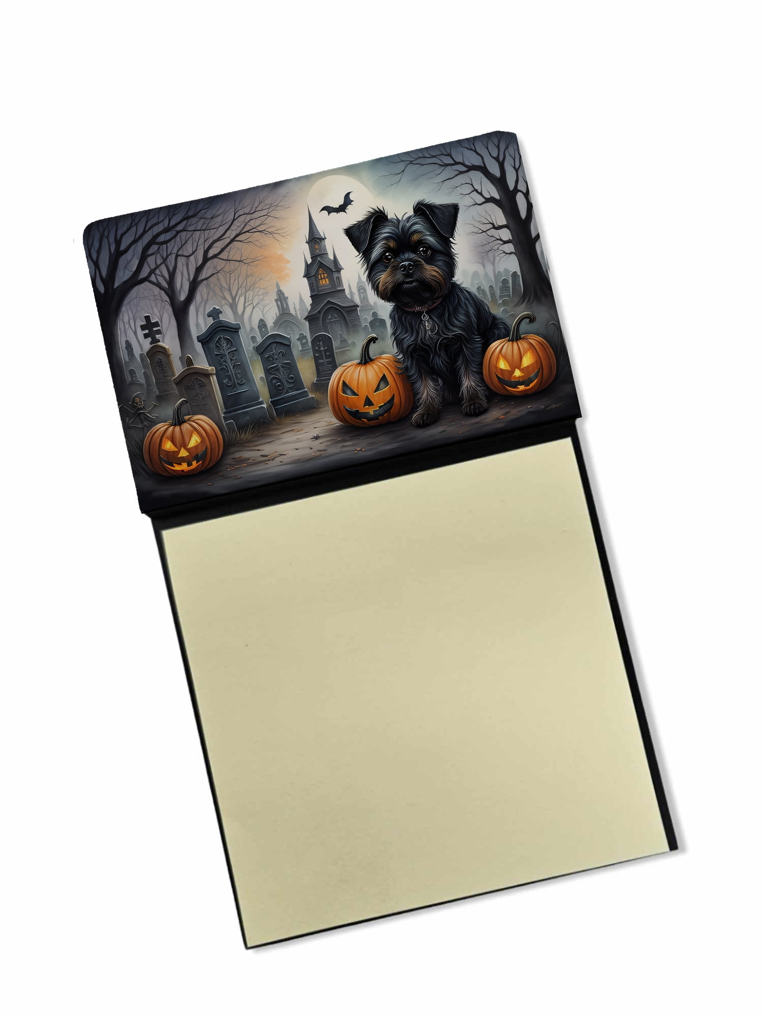 Affenpinscher Spooky Halloween Sticky Note Holder 3.25 in x 5.25 in ...