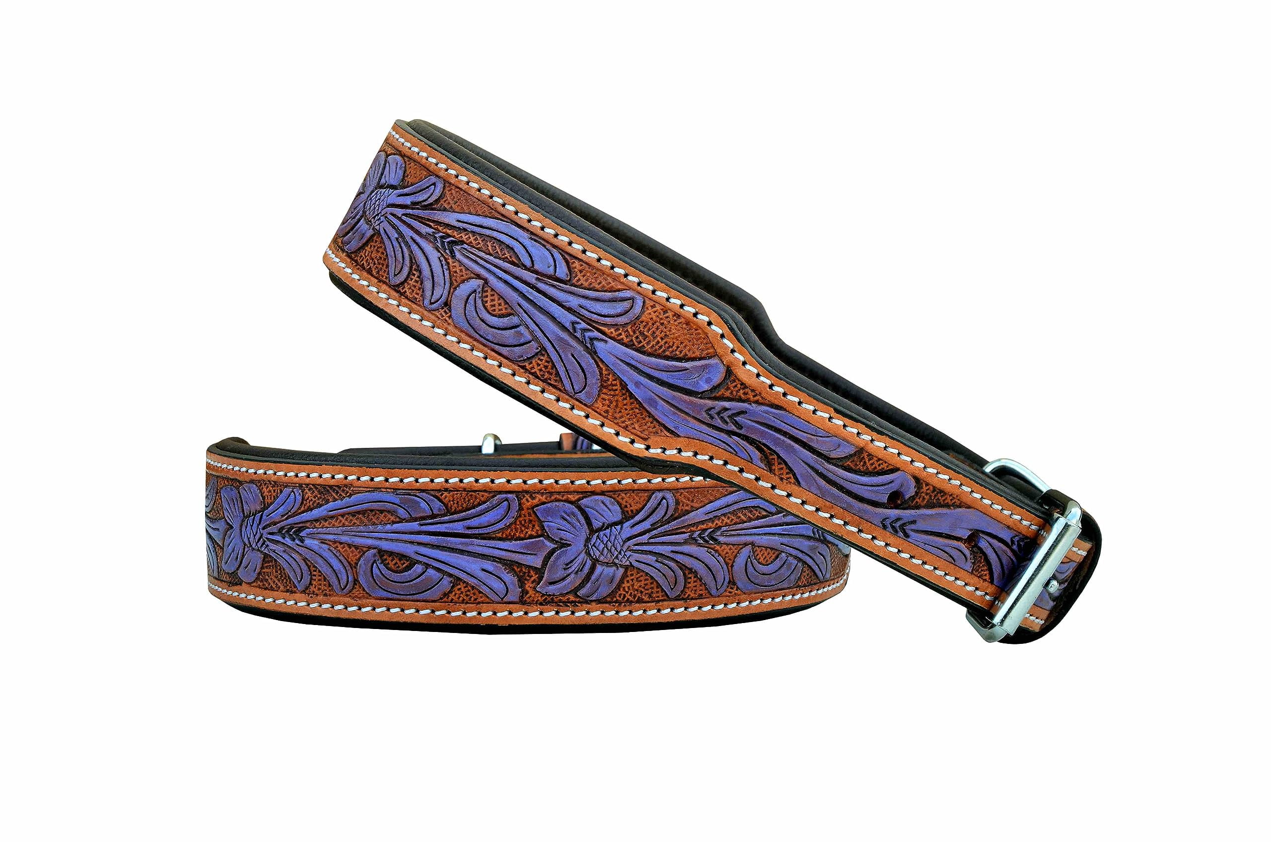 Affilare Leather Dog Collar Western Style Heavy Duty Hand Tooled ...