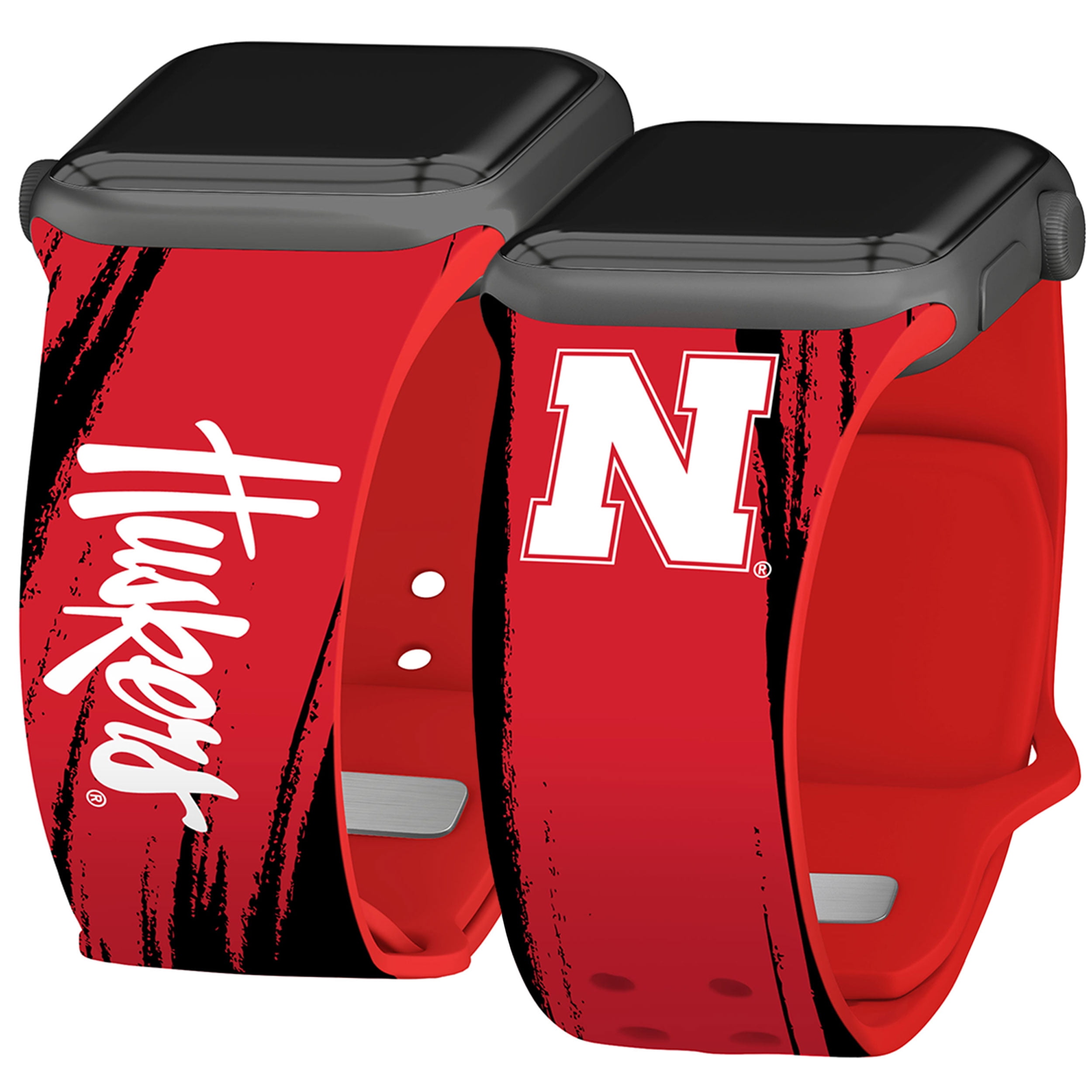 AFFINITY BANDS Huskers Paint Stripe HD Watch Band Compatible with Apple Watch, 38/40/41mm(42mm ...