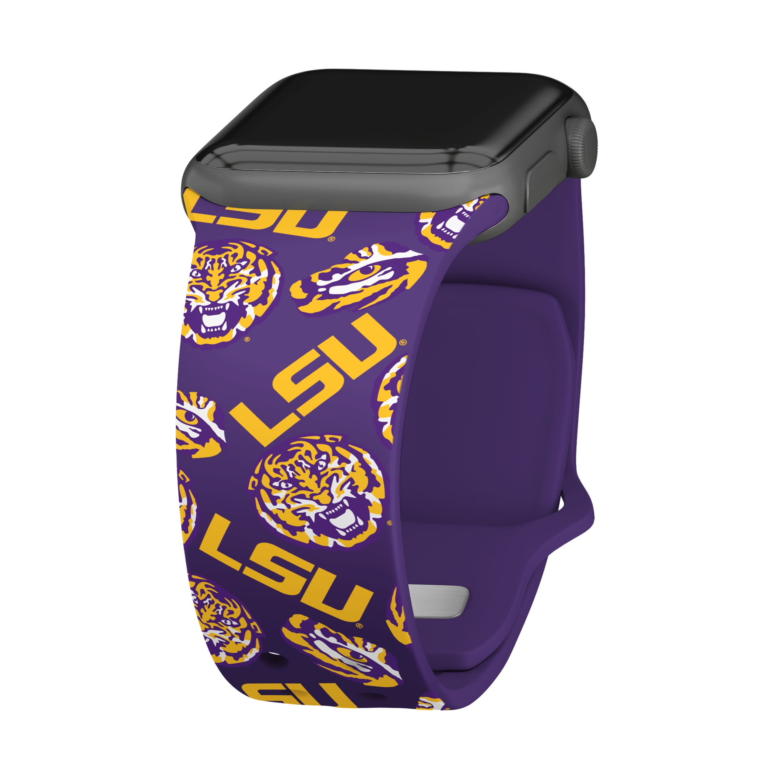 Affinity Bands LSU Scattered Logo HD Watch Band Compatible with Apple Watch, 42/44/45/49mm Short ...