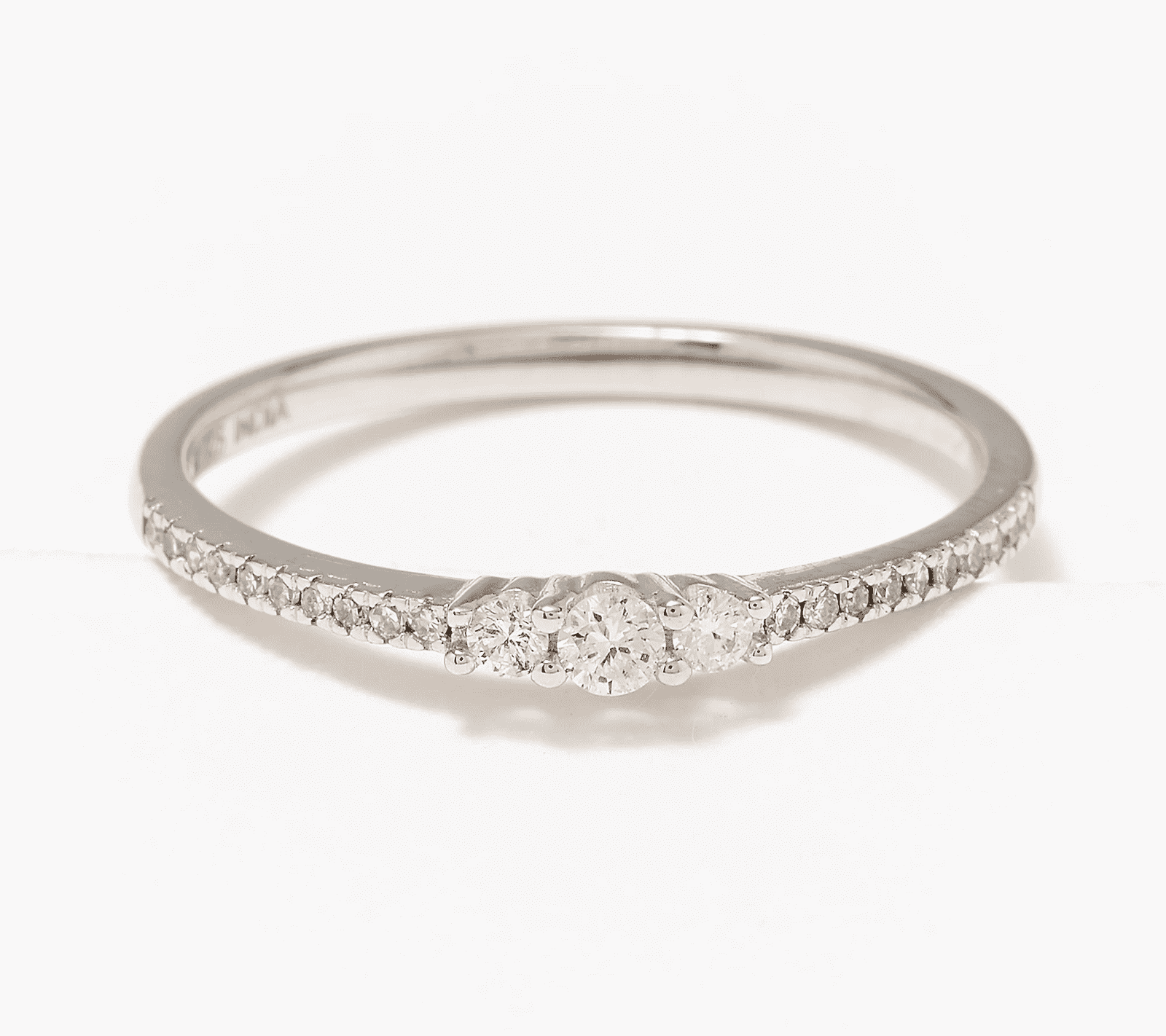 Affinity Sterling Silver Triple Stone Stacking Ring, Size 10 - Walmart.com