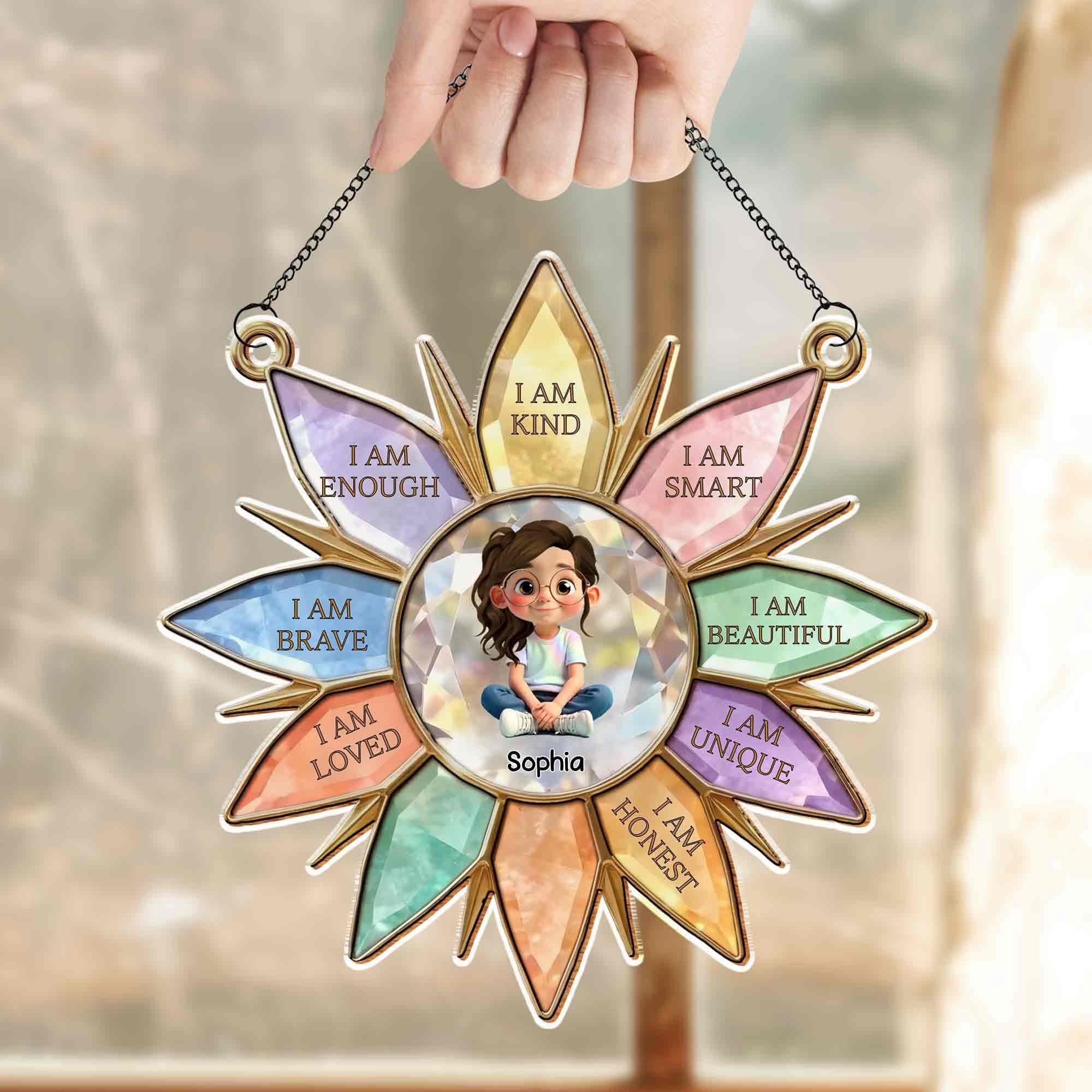 Affirmation 2D Flat Acrylic Sun Catcher - Inspirational | Window Art ...