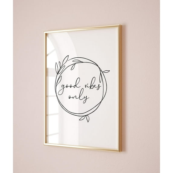 Affirmation Cards, Good Vibes Only Inspirational Wall Art Motivational ...
