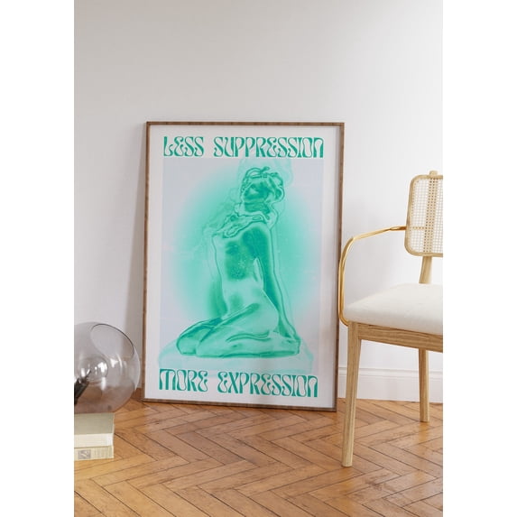 Affirmation Less Suppression More Expression, Unframed Canvas - Walmart.com