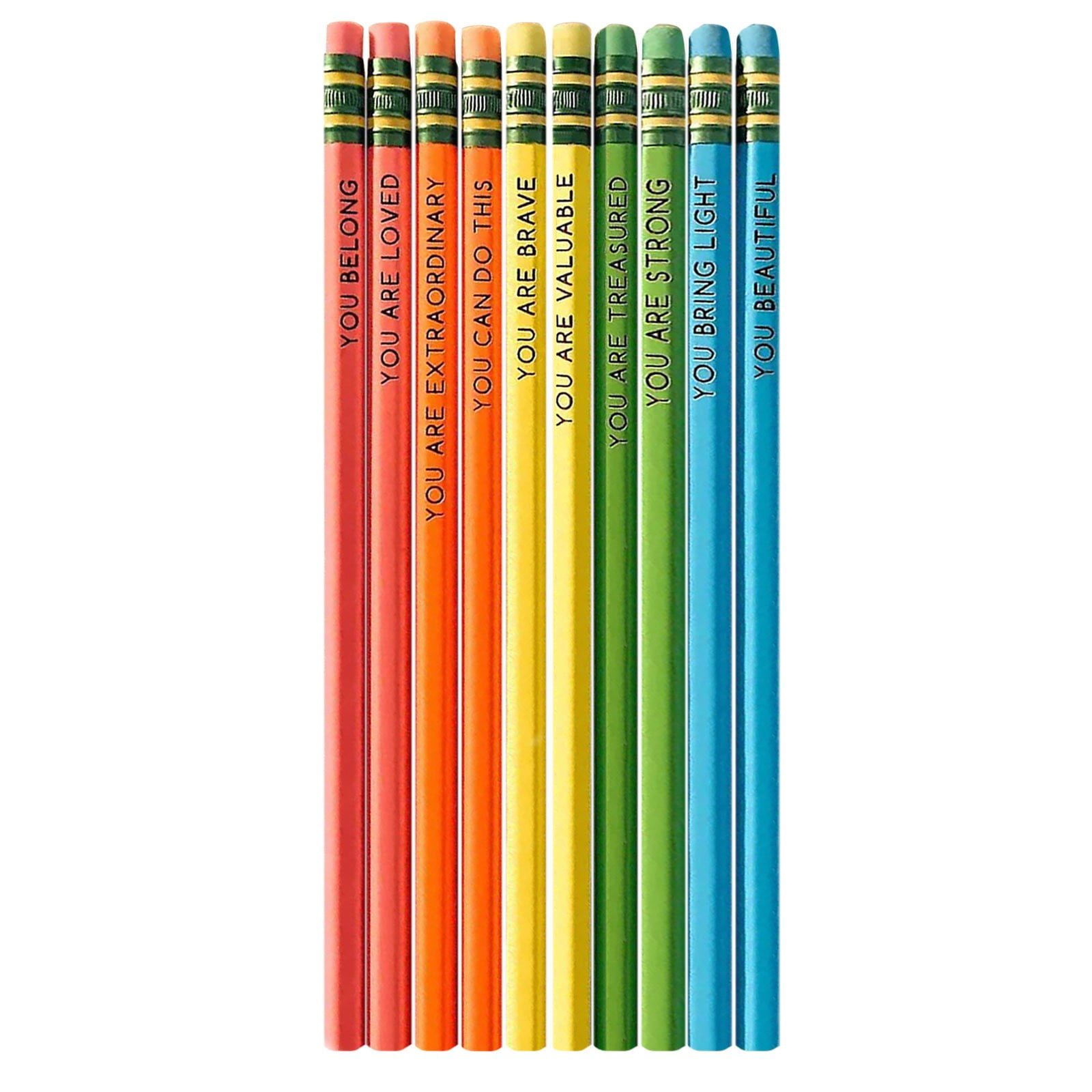 Affirmation Pencil Set Colorful Encourage Copywriting Pencil Set ...