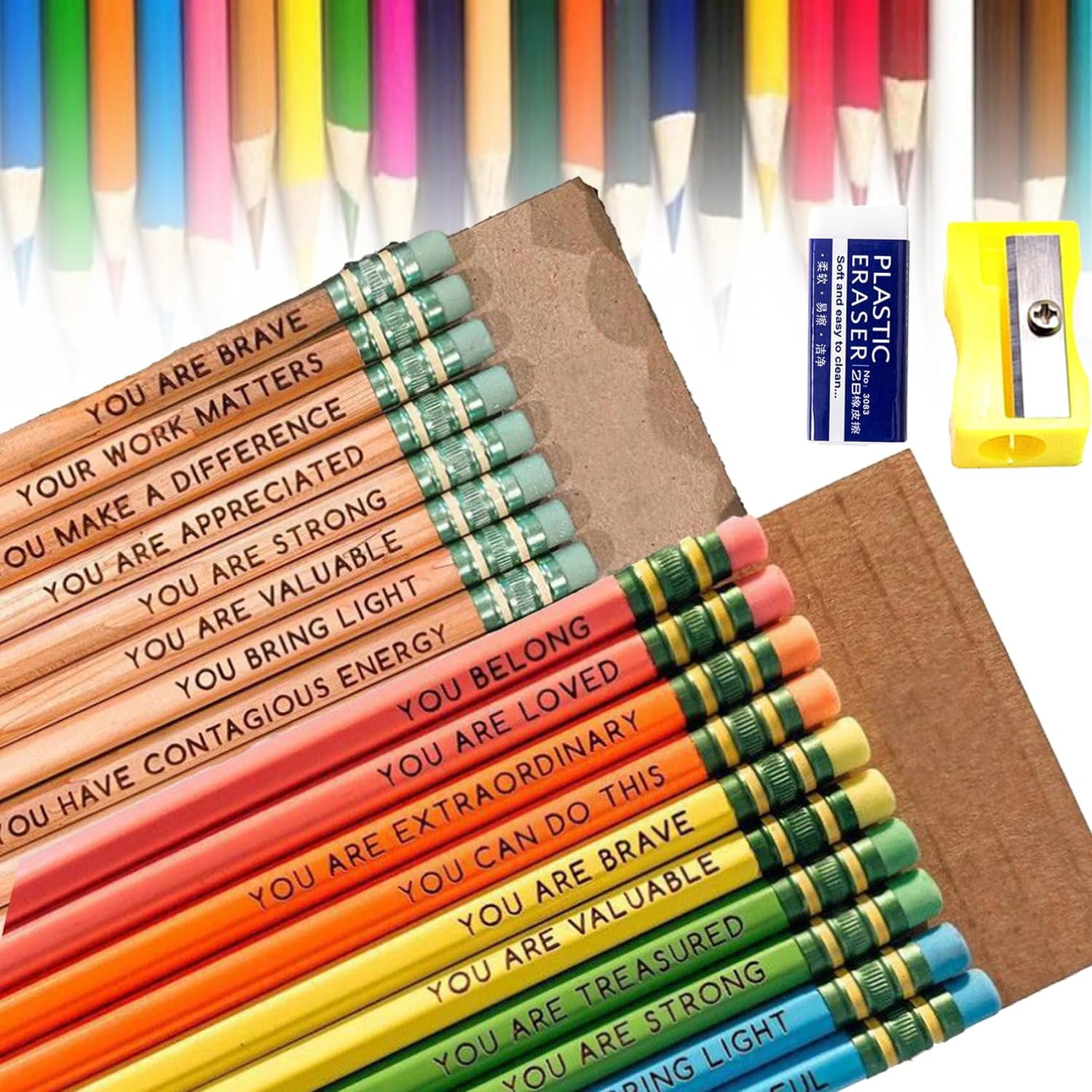 Affirmation Pencil Set, Motivational Pencils, Personalized Compliment ...