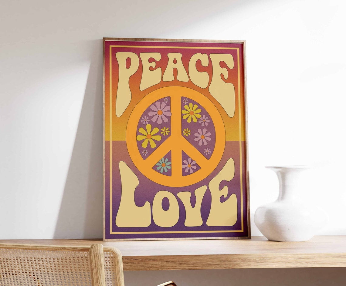 Affirmation Poster, 70S Poster, Retro Wall Art, Boho Wall Art, Hippie ...