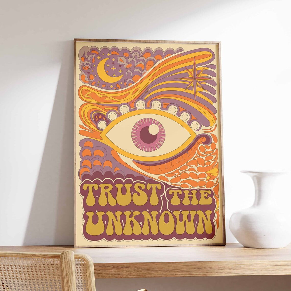 Affirmation Poster, 70S Poster, Retro Wall Art, Boho Wall Art, Hippie ...