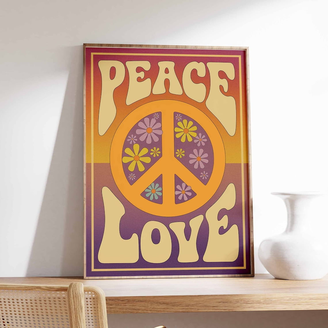 Affirmation Poster, 70S Poster, Retro Wall Art, Boho Wall Art, Hippie ...