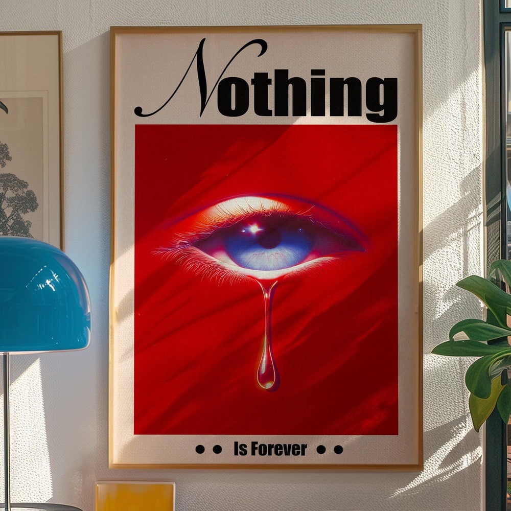 Affirmation Poster, Aesthetic Poster, Red Wall Art, Trendy Art Print ...