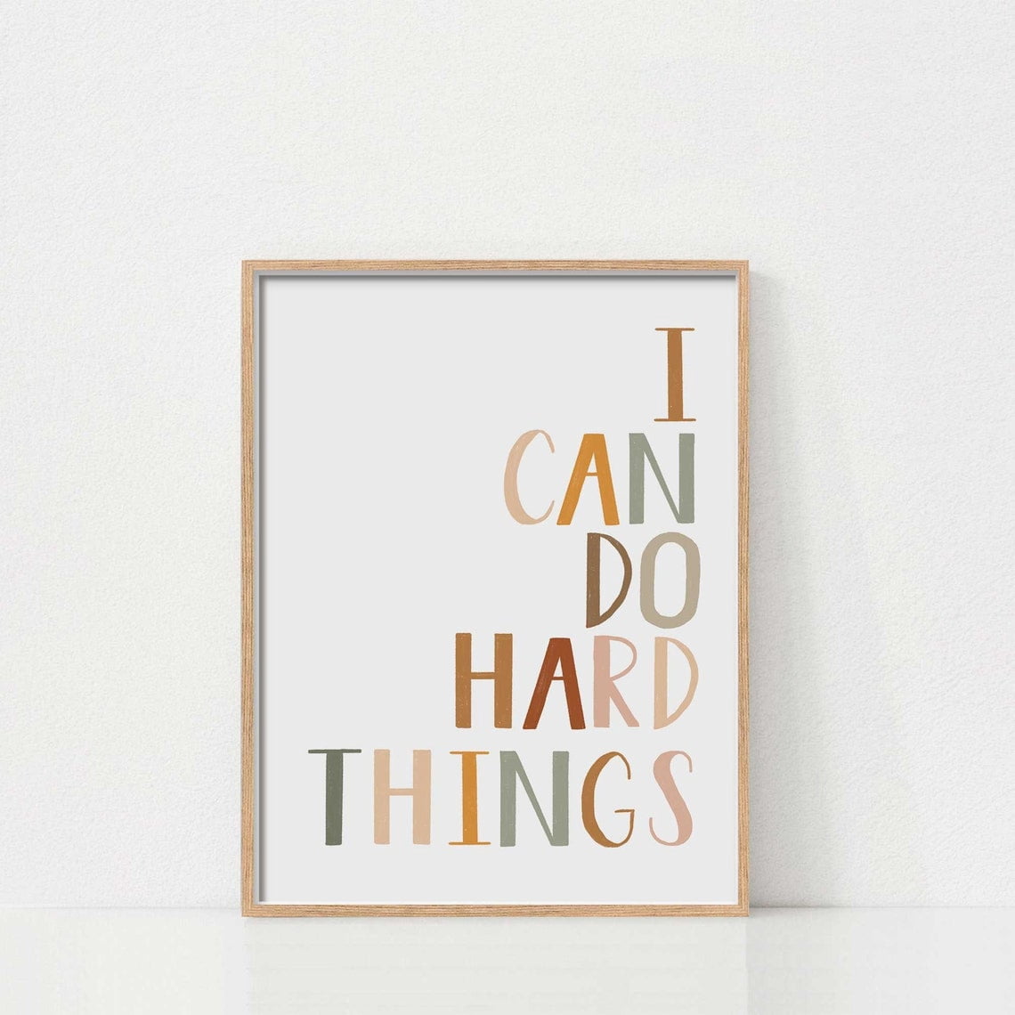 Affirmation Poster For I Can Do Hard Things Inspirational Nursery ...