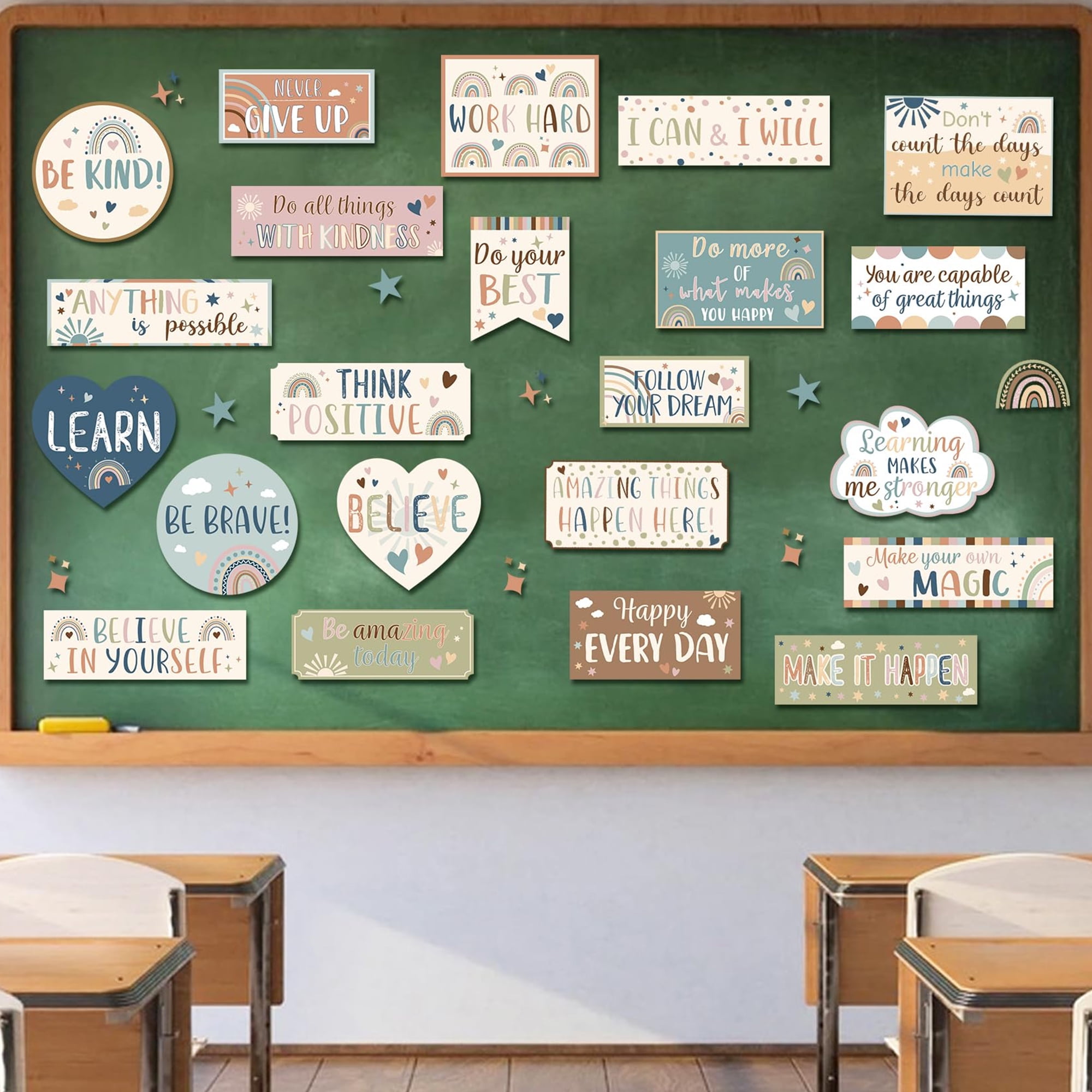 Neasyth Positive Motivation Bulletin Board Decorations Inspirational ...