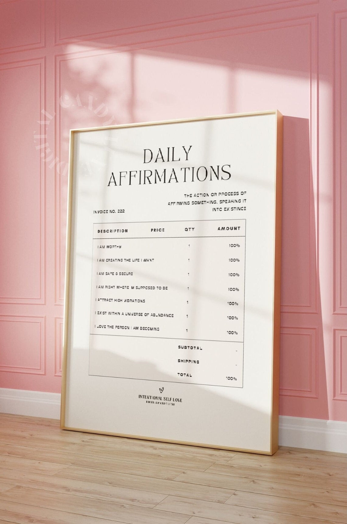 Affirmation Wall Art Print Trendy Art Manifestation Print Aesthetic ...