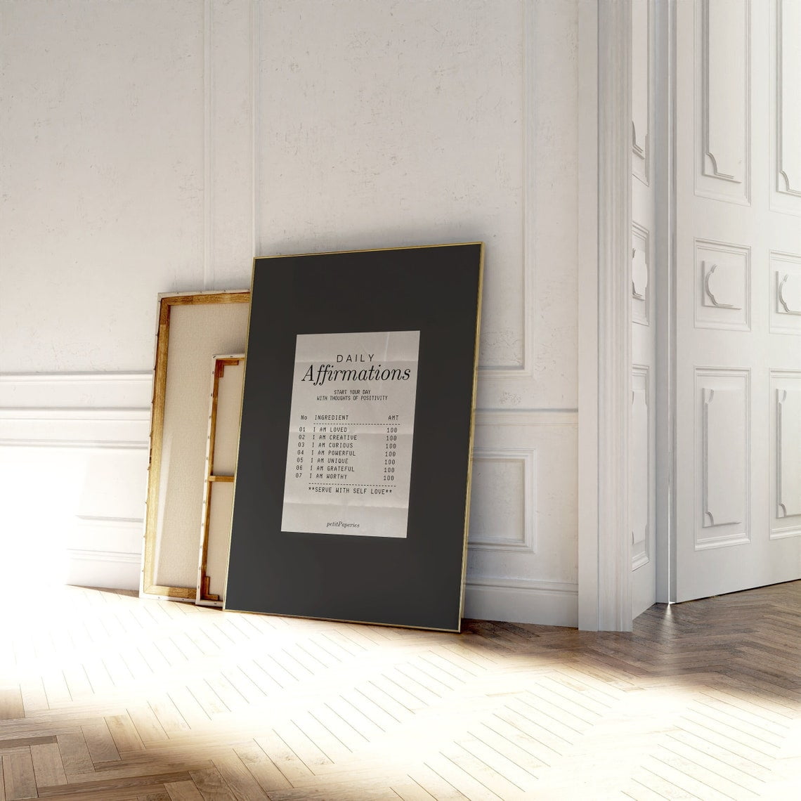 Affirmation Wall Art Print Trendy Guest Check Recipe Receipt Print ...