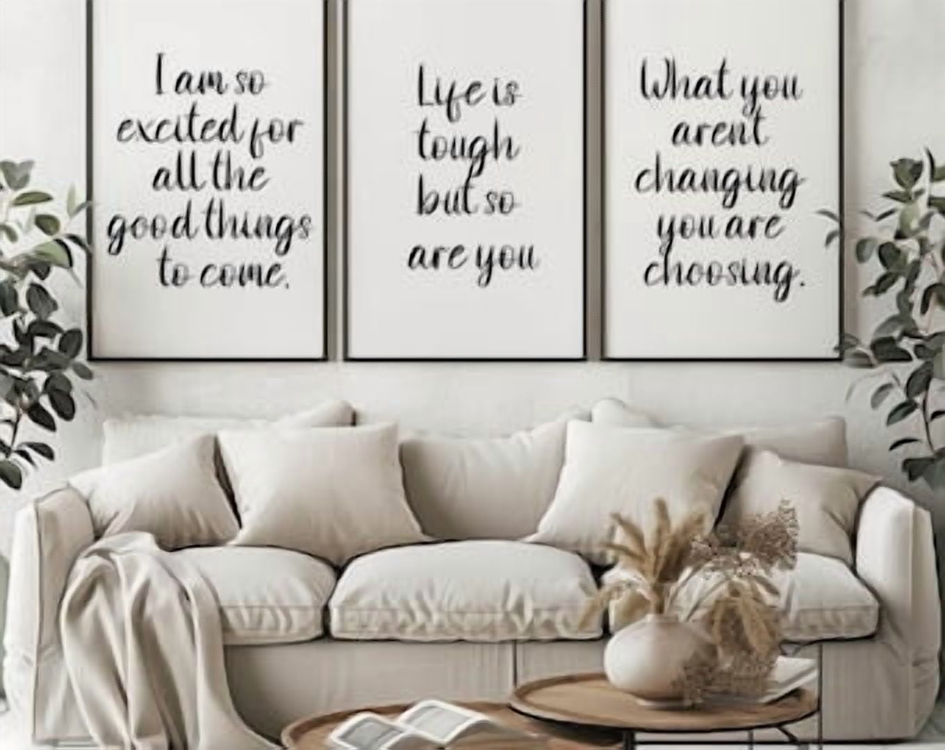 Affirmation Wall Art Set of 3, Inspirational Quote Prints, Poster Only ...