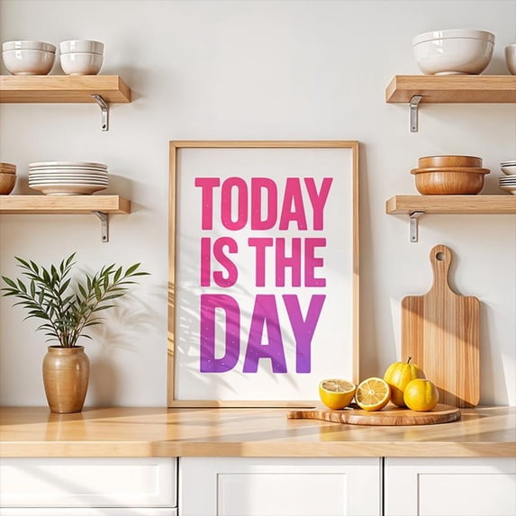 Affirmation Wall Arttypography Poster Positive Wall Arttoday Is The Day ...