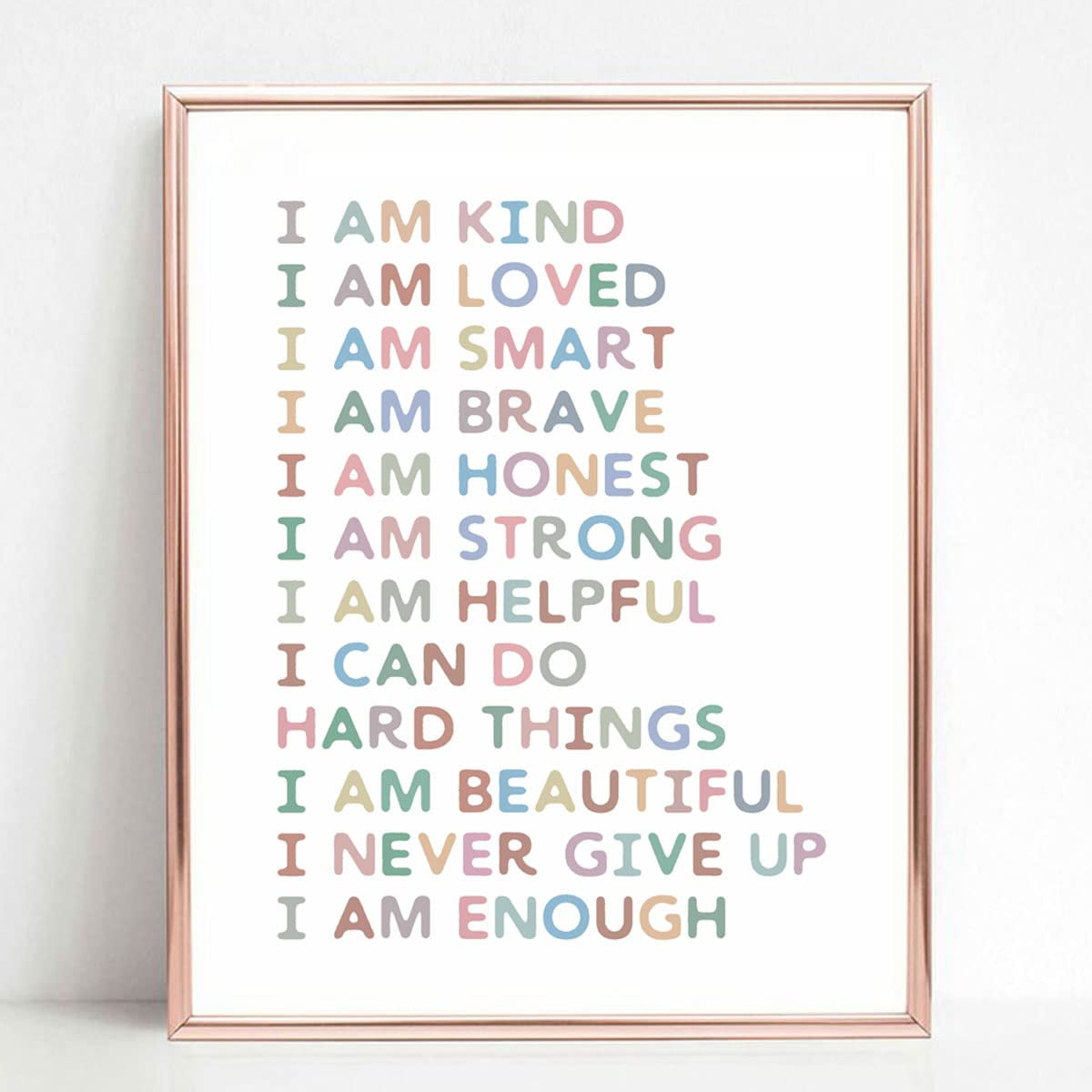 Affirmations Art Print, Gift For Kids, Kid Affirmations Wall Decor ...