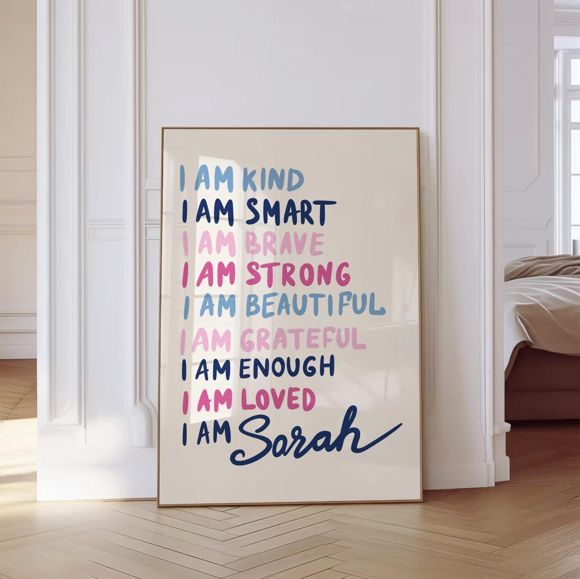 Affirmations Art Print I Am Motivational Wall Art Positive Affirmations ...
