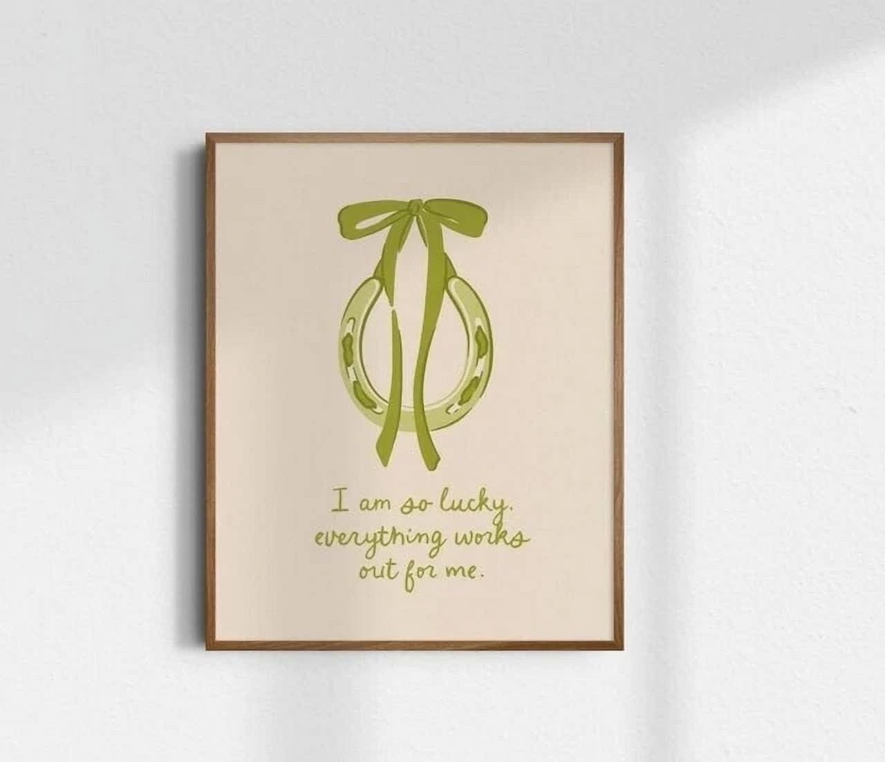 Affirmations I'M So Lucky Everything Works Out For Me Poster Print Art ...