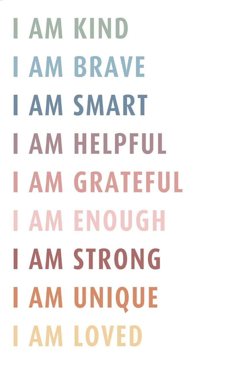Affirmations for Kids Canvas Wall Art,I Am Kind,Brave Motivational ...