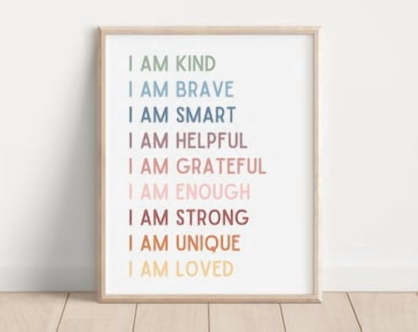 Affirmations For Kids Classroom Posters I Am Affirmations Playroom ...