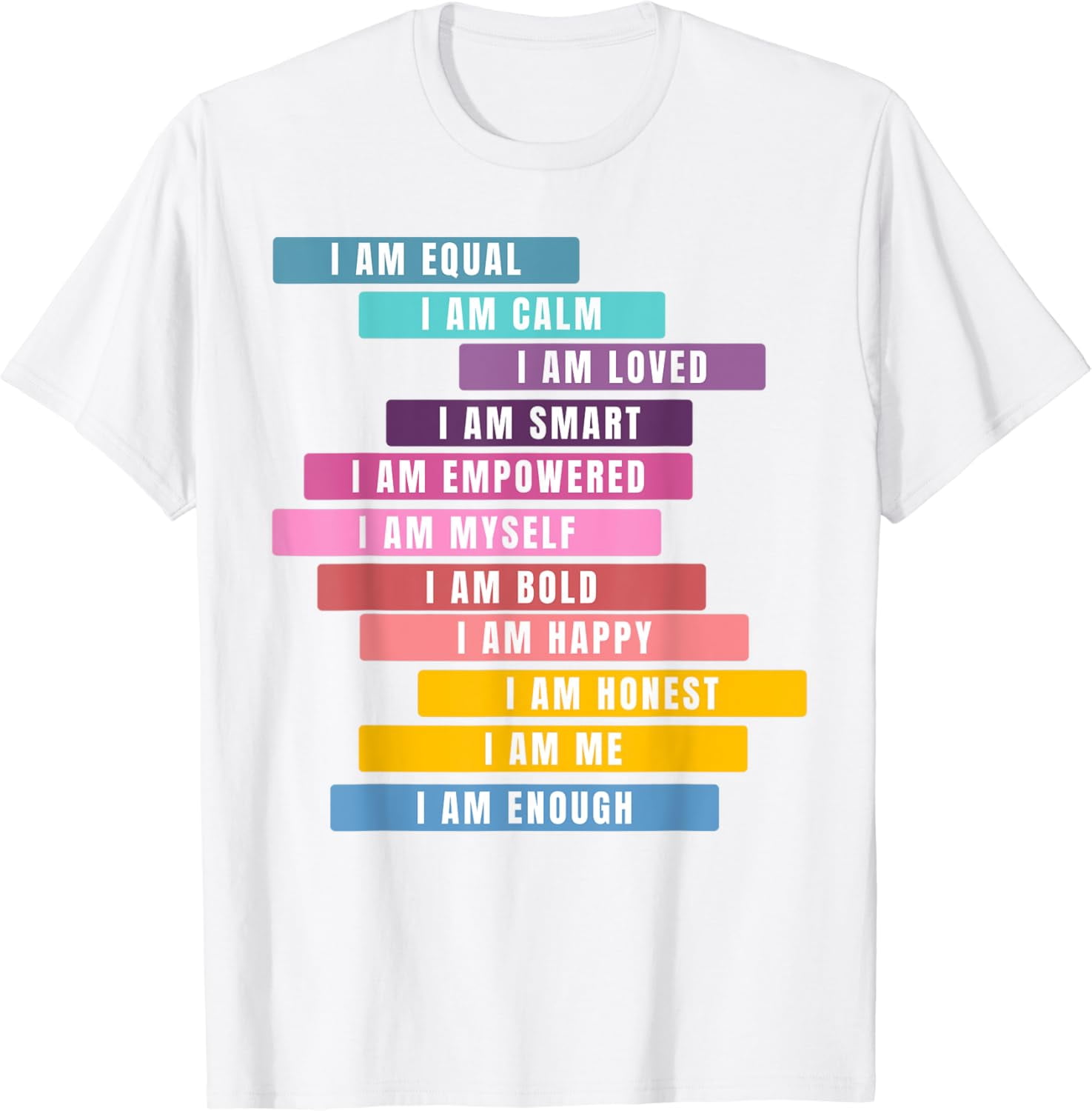Affirmations Positive Growth Mindset Inspirational T-Shirt01 - Walmart.com
