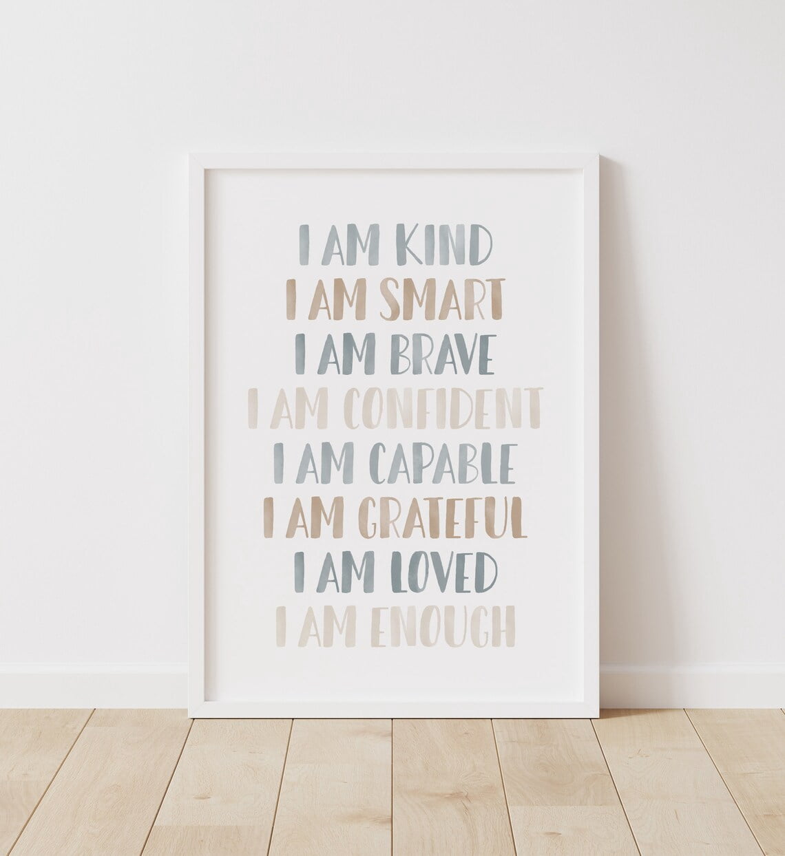 Affirmations Poster For Neutral Boy Nursery Decor Inspirational Wall ...