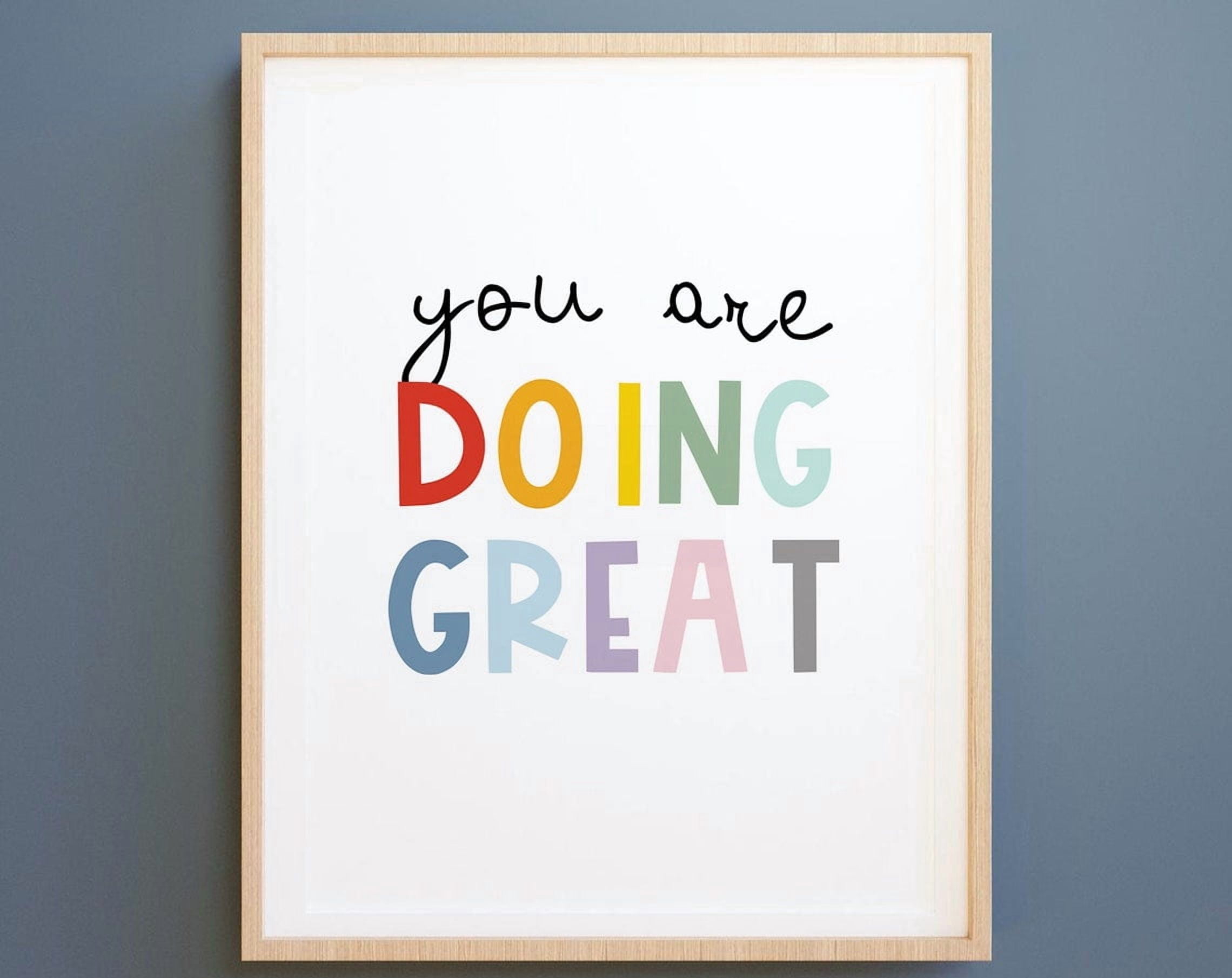 Affirmations Wall Art For Kids You Are Doing Great Kid Affirmations ...